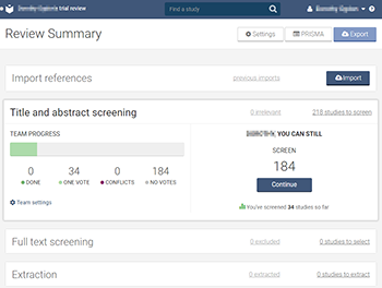 Technology: Covidence: Web-Based Systematic Review Software - MLA